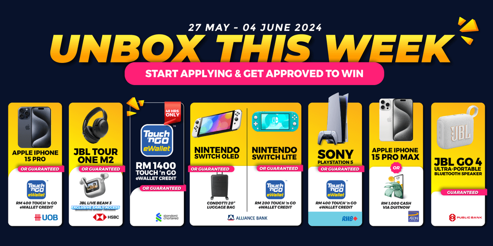 Win iPhone 15 Pro Max, PlayStation 5, Guaranteed RM1,400 TNG eWallet Credit, And More This Week!