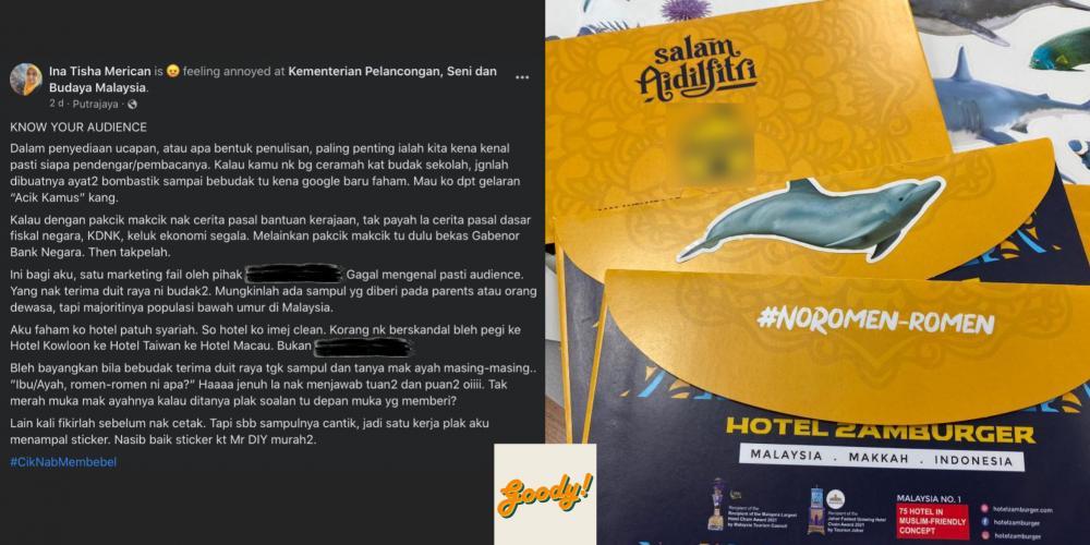 Hotel Roasted For Using Indecent Hashtags On Duit Raya Packets