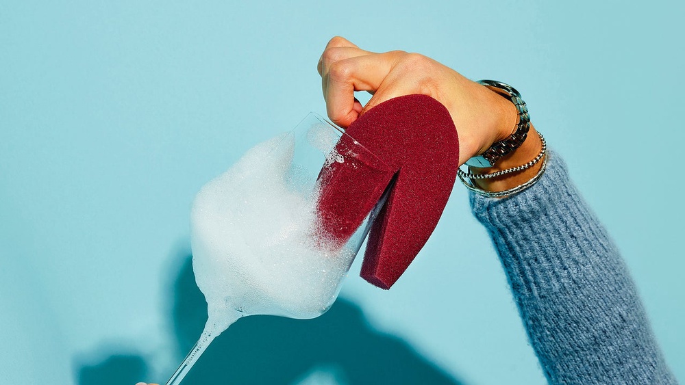 This pretty $25 sponge is designed to clean the most breakable thing in ...