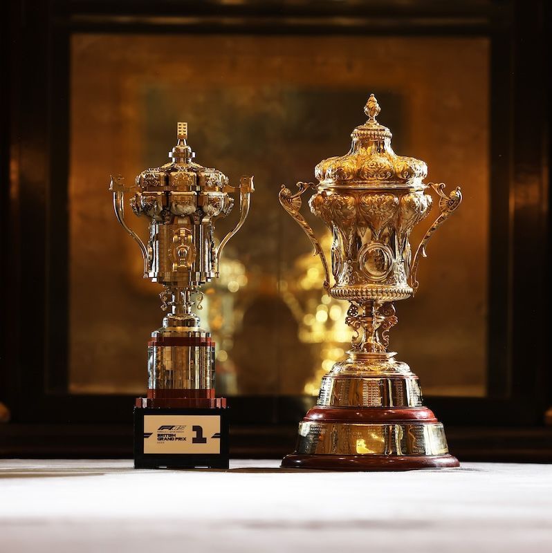A look at the Lego trophies presented at the F1 British Grand Prix 2025