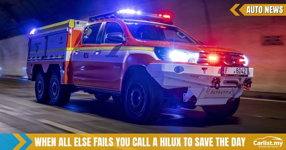 This super-modified 6x6 beast of a Toyota HiLux was made to fight EV fires