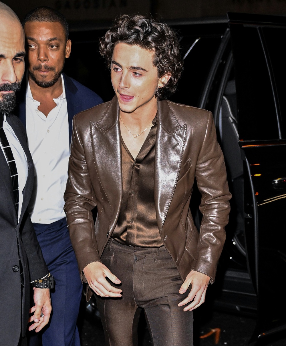 Timothée & Pauline Chalamet Perfect the Sibling Leather Look