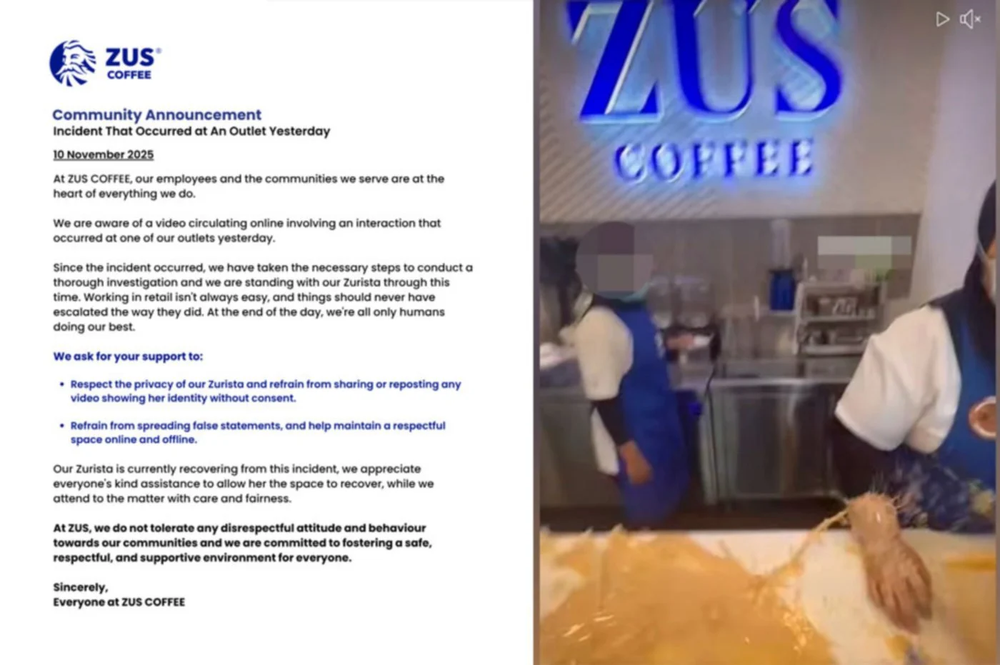 China Tourist Bullies ZUS Coffee Barista