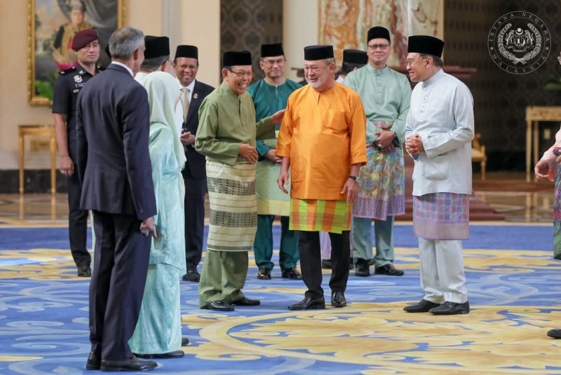 Majesties King and Queen attend Aidilfitri reception at Istana Negara