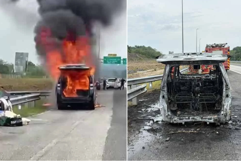 Dungun MP, wife escape unhurt as MPV destroyed in fire