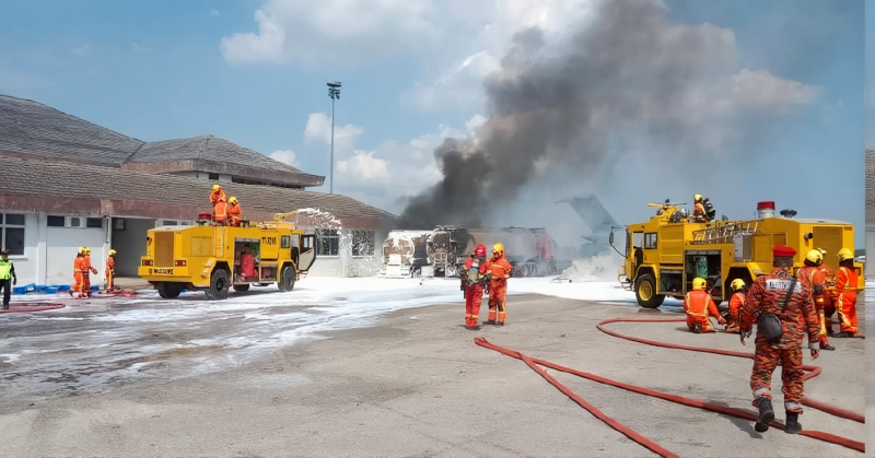 Two RMAF tanker trucks catch fire at Kuantan Air Base