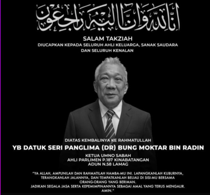 Veteran Sabah politician Bung Moktar Radin laid to rest amid statewide ...