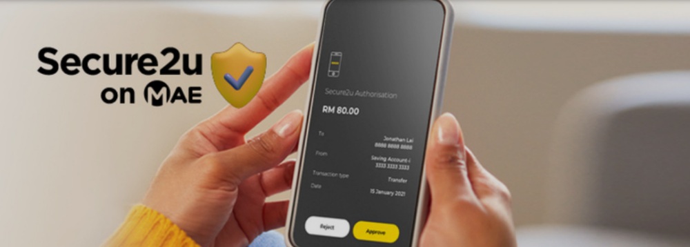 Activation for Maybank Secure2u can only be done via ATM starting 31 Oct