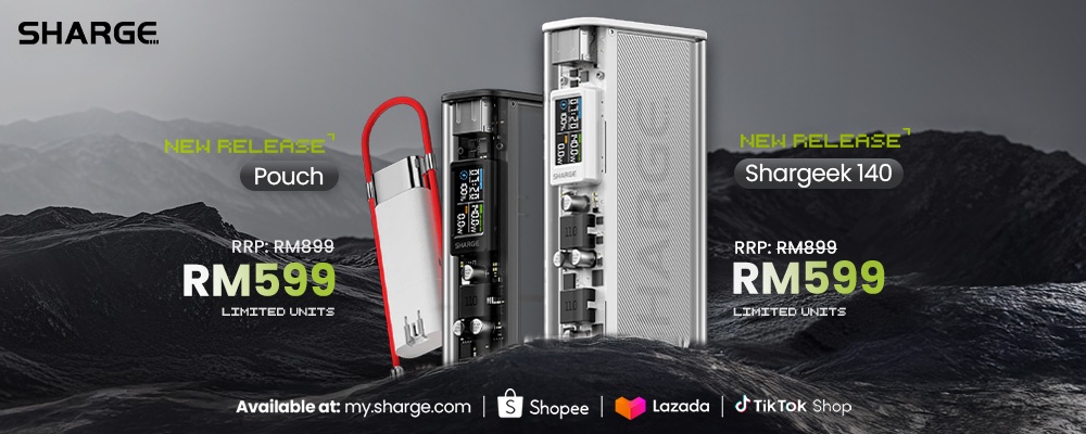 SHARGE launches Shargeek 140 and SHARGE Pouch in Malaysia with RM300 ...
