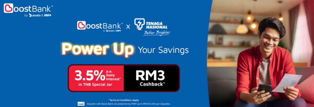 Pay TNB Bills via Boost and Earn 3.5% Interest With New Boost Bank Jar