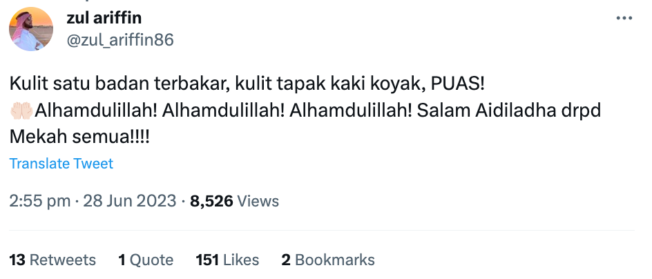 Tapak kaki terkoyak, kulit badan rasa terbakar, Zul Ariffin puas tunai ... Tapak kaki terkoyak, kulit badan rasa terbakar, Zul Ariffin puas tunai ...