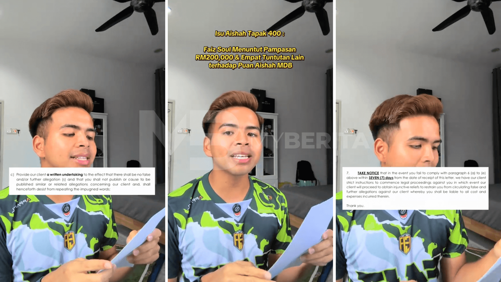 Faiz Aizif tuntut pampasan RM200,000 daripada ‘Puan Aishah MDB’
