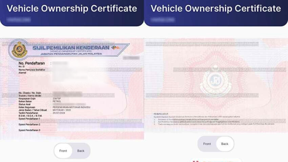 MyJPJ App unveils instant vehicle ownership certificates