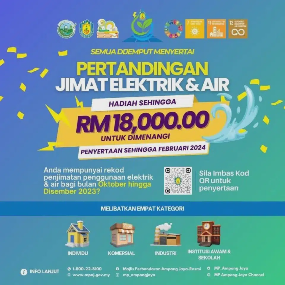 MPAJ tawar hadiah hingga RM18,000 dalam pertandingan jimat tenaga ...