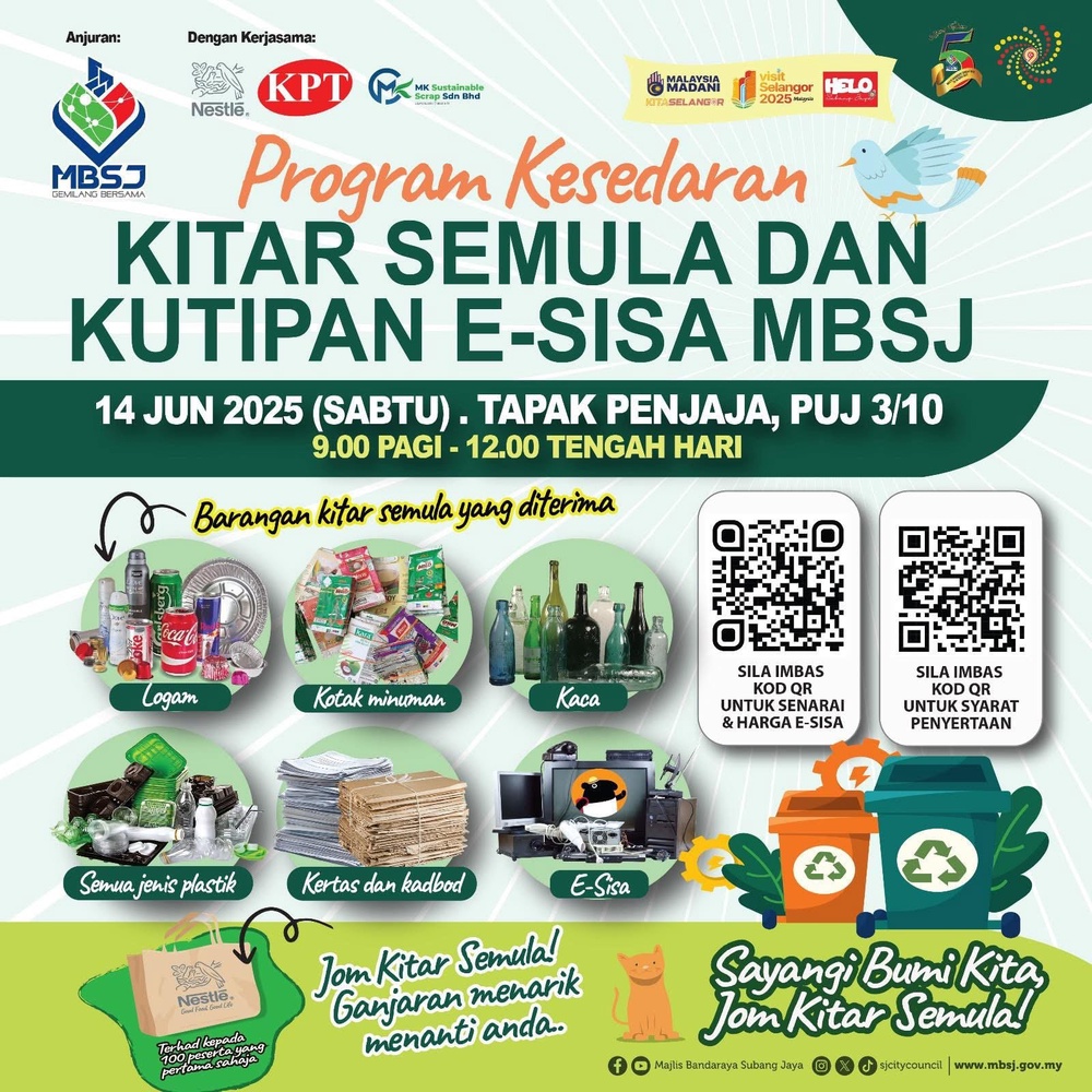 MBSJ anjur program kitar semula, 100 peserta terawal terima beg istimewa