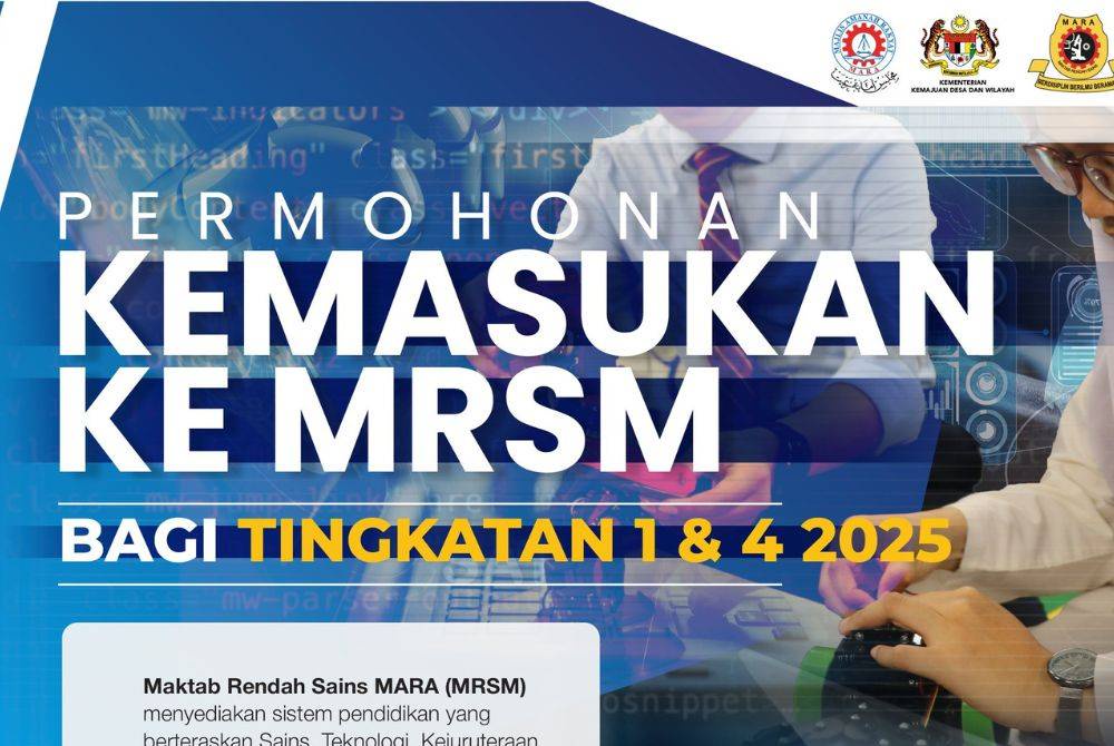 Permohonan MRSM 2025 kini dibuka