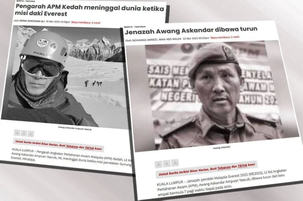 Everest Tragedy: Awang Askandar's remains arrive at camp three