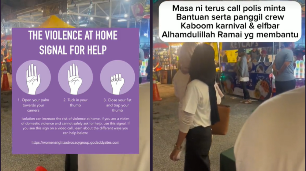 Domestic abuse victim saved after making ‘Signal for Help’ gesture ...