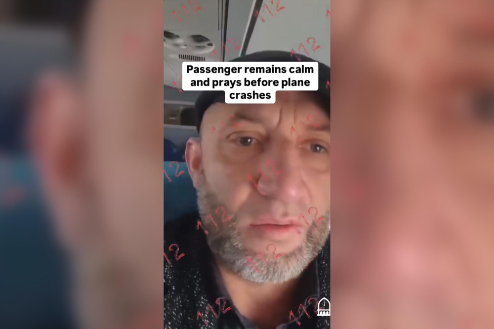 Survivor records before and after moments from Azerbaijan Airlines jet crash