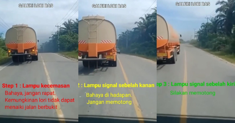 Kod Penting Dari ‘Signal’, Ketahui Tiga Isyarat Lori Di Depan Untuk Elak Bahaya