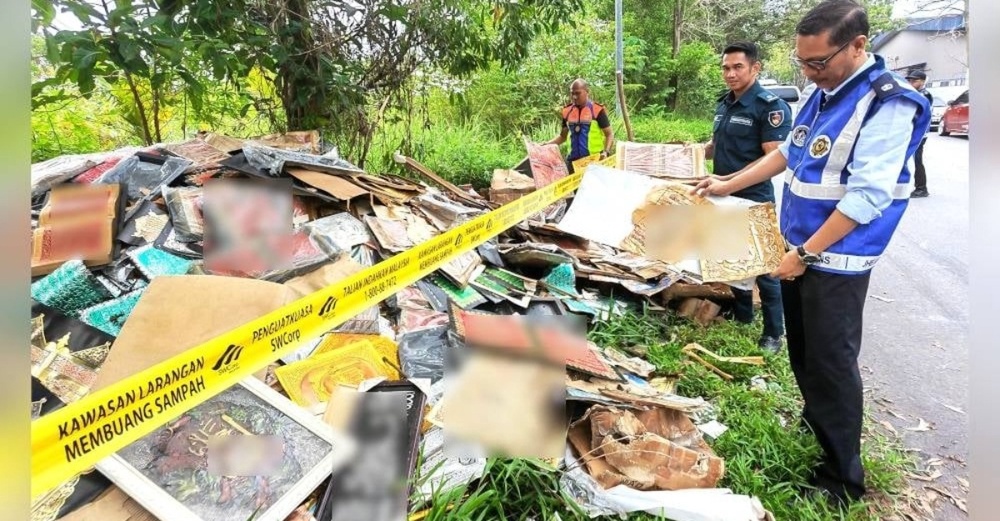 Longgokan Hiasan Ayat Al-Quran Ditemukan Di Tepi Jalan Di Nilai