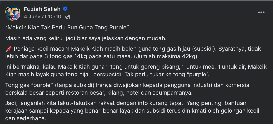 Peniaga Kecil Pun Kena Guna Tong Gas Purple, Tapi Boleh Elak Guna Cara Ni
