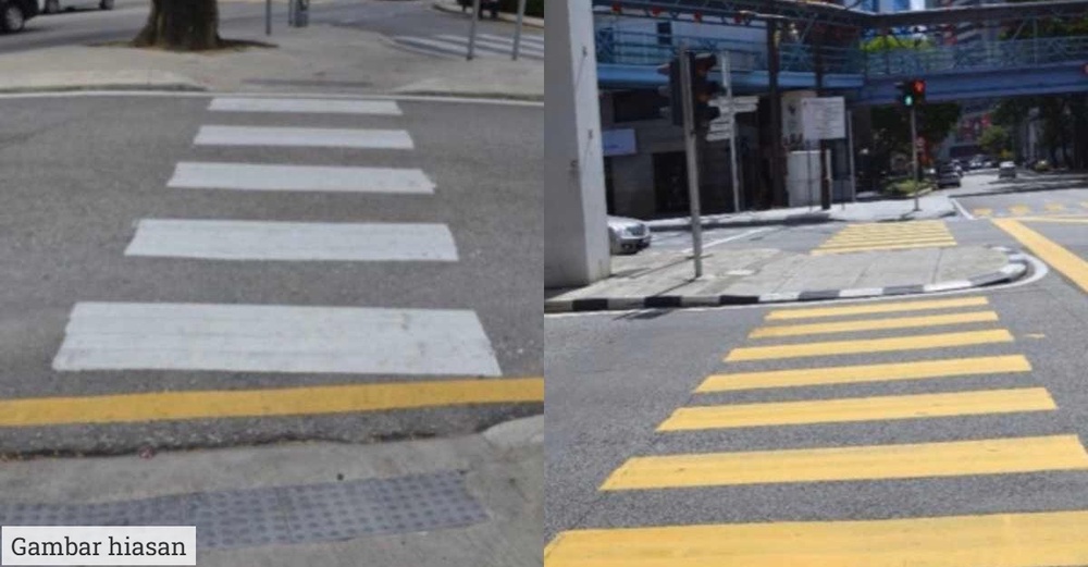 Maksud Warna Putih & Kuning Lintasan Pejalan Kaki Yang Ramai Tak Tahu