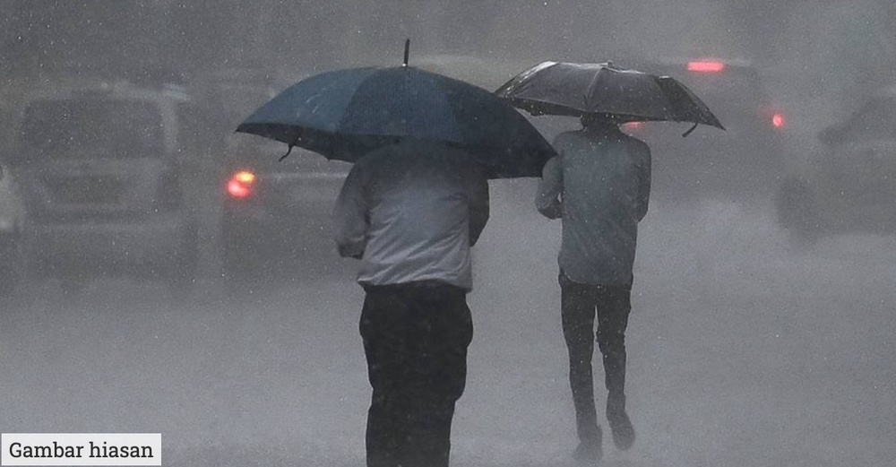 Amaran Hujan Lebat Di 3 Negeri, 1 Wilayah Hingga Awal Pagi Ini