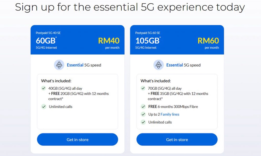 CelcomDigi Postpaid 5G SE: Up to 60GB 5G data for RM40/month