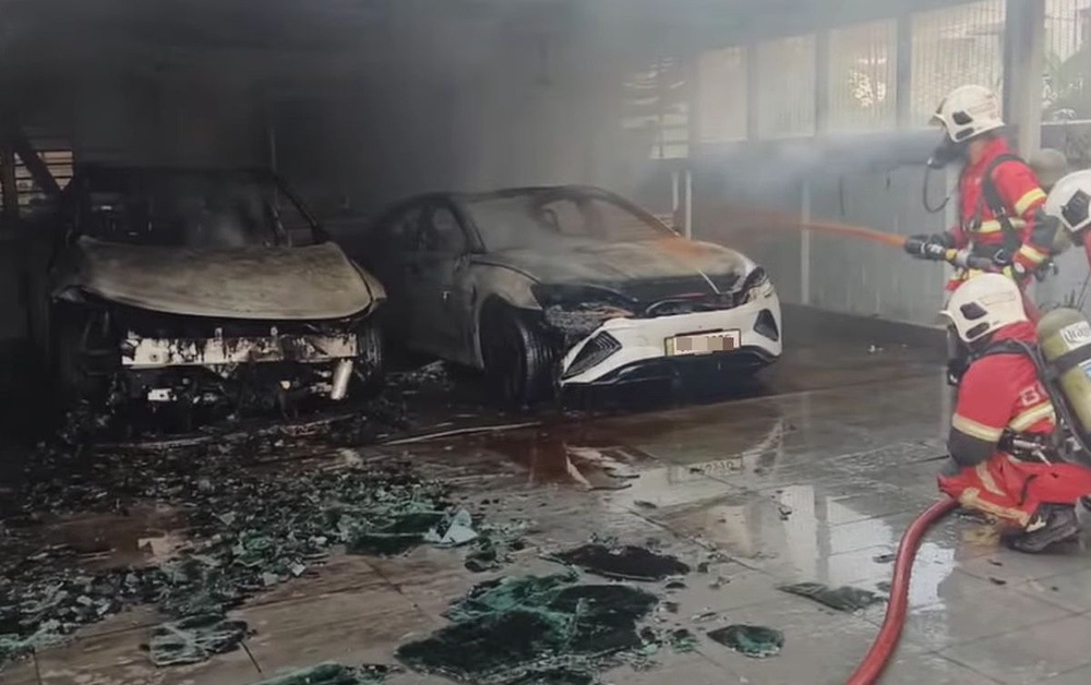 BOMBA investigating fire involving two EVs parked at home
