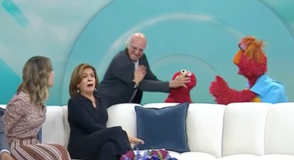 Larry David Attacks Elmo on Live TV During 'Today' Larry David Attacks Elmo on Live TV During 'Today'