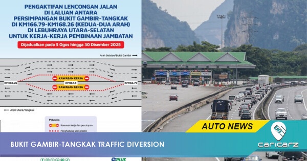 Traffic Diversion On Bukit Gambir-Tangkak From Aug 5