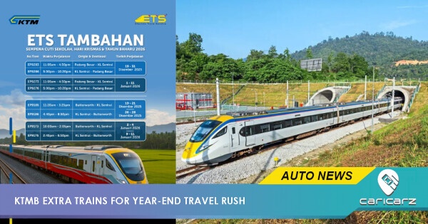 KTMB Adds Extra ETS Trains For Christmas, School Holiday Rush