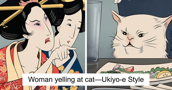 I Recreate Favorite Memes In Japanese Print Styles (8 Pics)