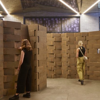 SOM creates spiral of algae bricks for Chicago Architecture Biennial ...