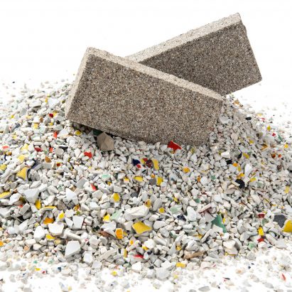 Yi Design turns ceramic waste into water-permeable bricks