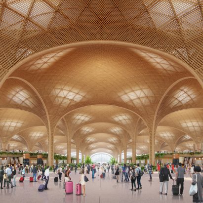 Foster + Partners reveals Techo International Airport with gridded ...