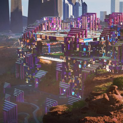 Populous unveils three-sided stadium overlooking cliffside in Saudi Arabia