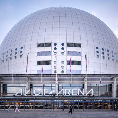 Giant spherical arena reopens in Stockholm following revamp