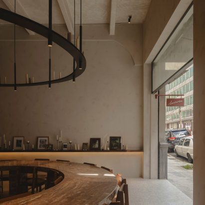 Worc Studio centres circular stone table at "reverential" Mexico City ...