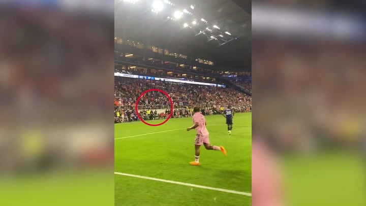 Lionel Messi’s MMA fighter bodyguard follows him around pitch