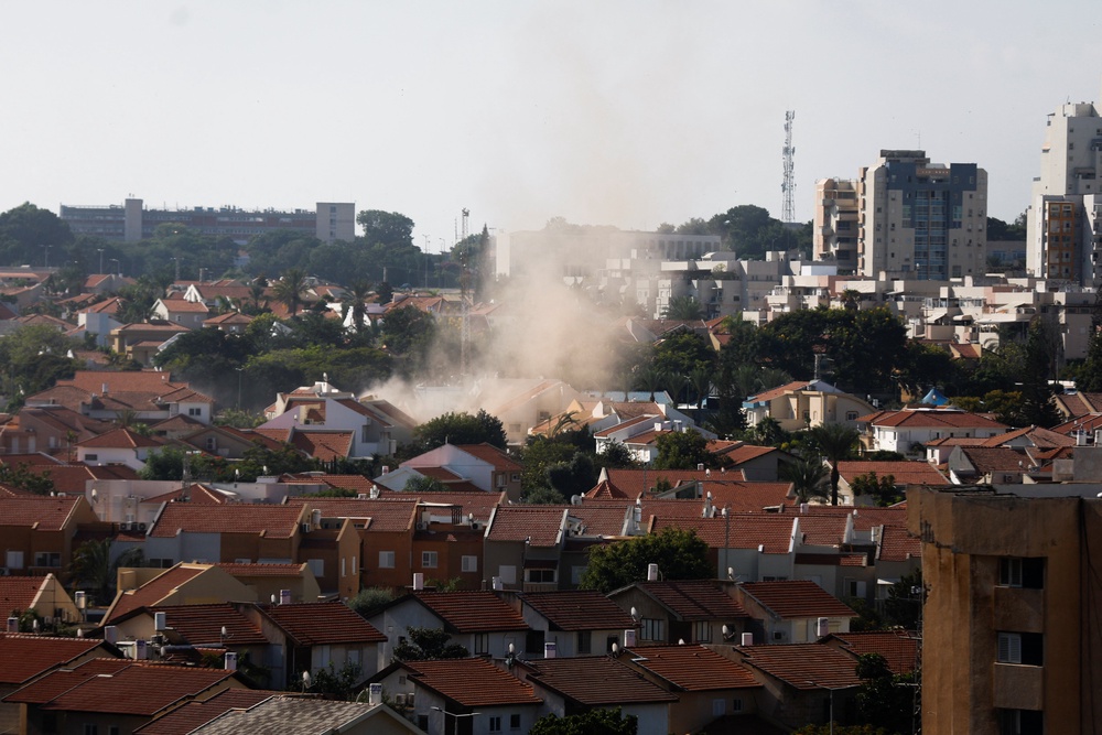 Israel rocket attack sends smoke billowing into morning sky as ...