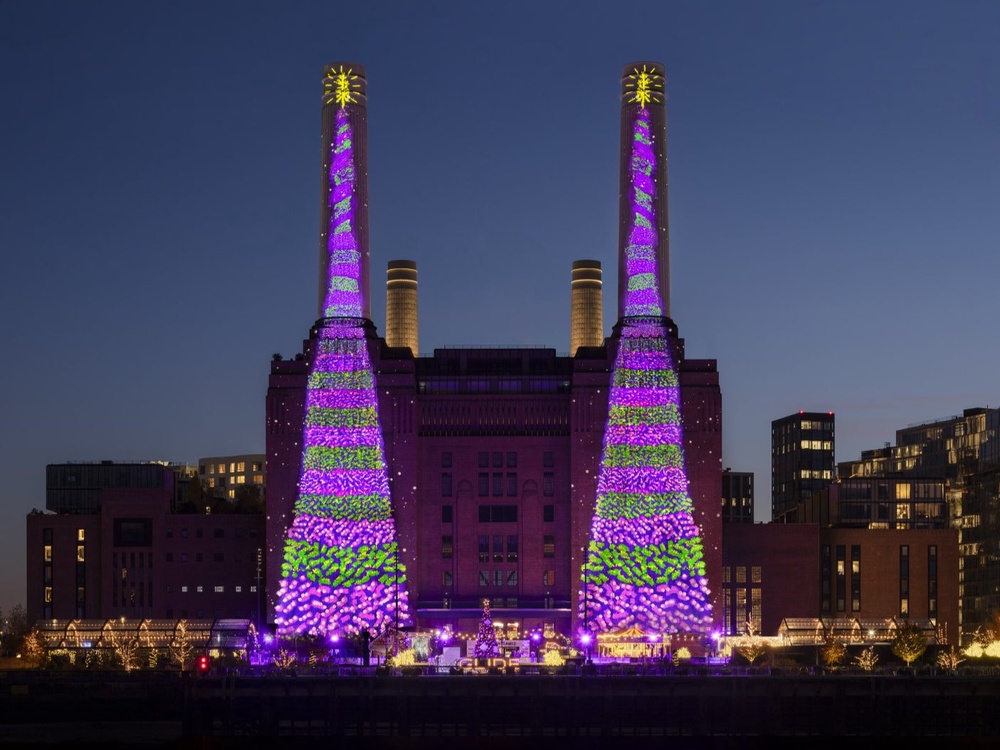 David Hockney lights up London’s Battersea Power Station with colourful ...