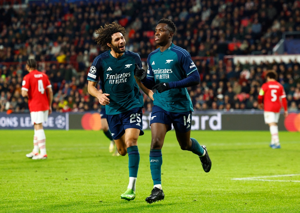 Psv Eindhoven Vs Arsenal Live Champions League Score And Updates As