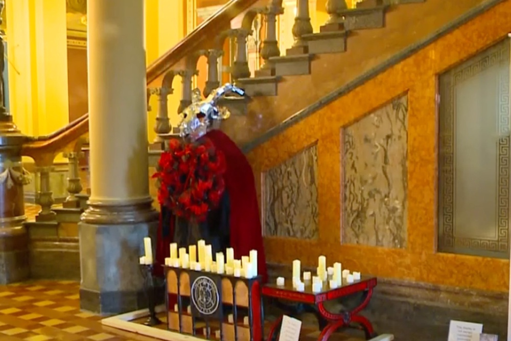 DeSantis blames Trump for satanic display at Iowa Capitol