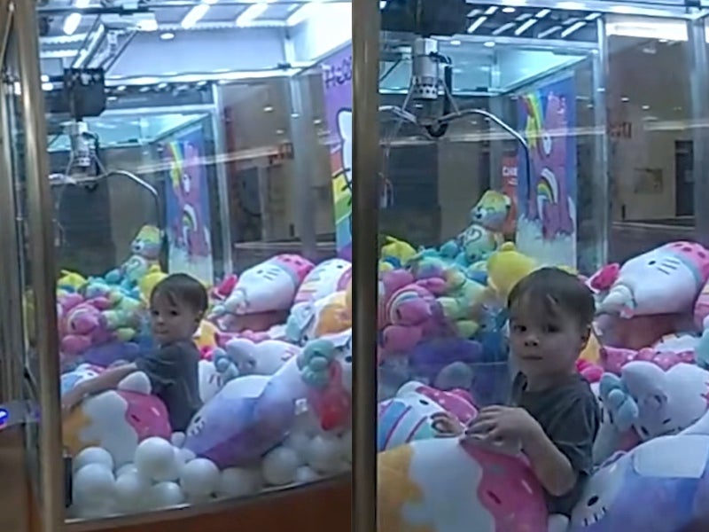 Police rescue three-year-old boy stuck inside Hello Kitty claw machine