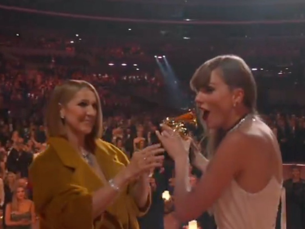 Grammys viewers divided as Taylor Swift ‘snubs’ Celine Dion while accepting Album of the Year