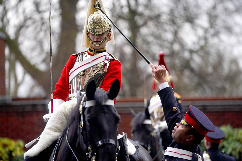Household Cavalry troopers compete to be named best turned out soldier