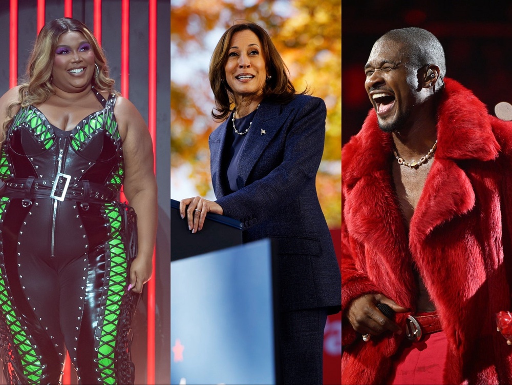 Pop stars Lizzo and Usher to join Kamala Harris for last push in ...