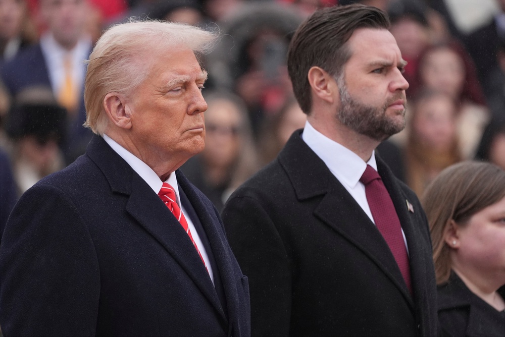 Watch: President Donald Trump and JD Vance attend prayers after ...